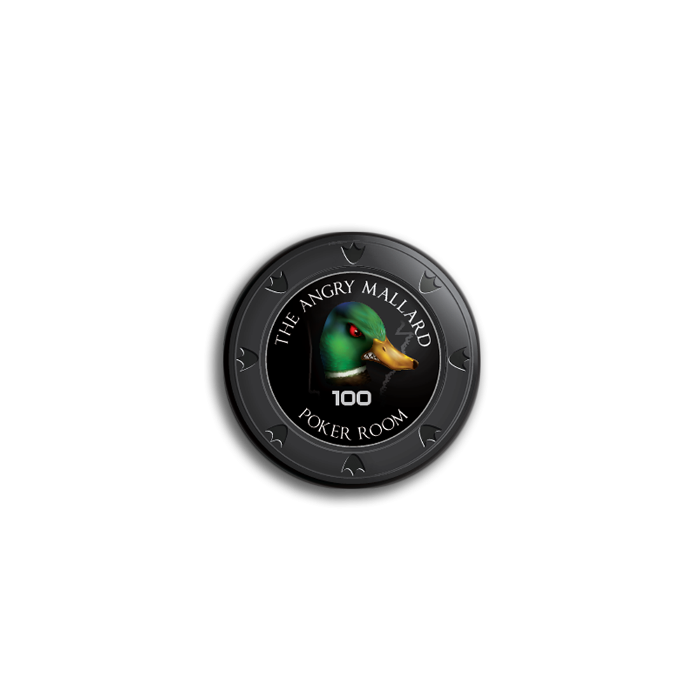 Angry Mallard Tournament Poker Chip 100 | Poker Merchant