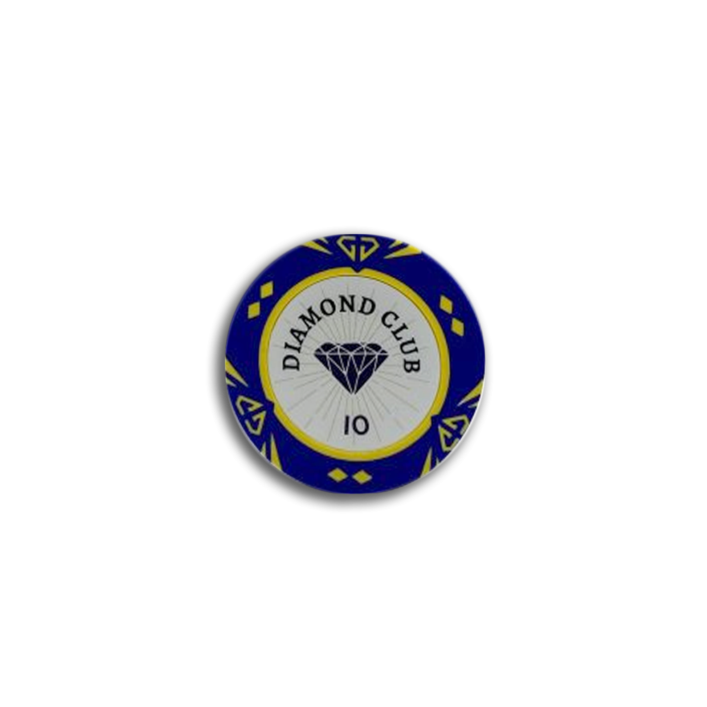 Diamond Club Poker Chip 10 | Poker Merchant