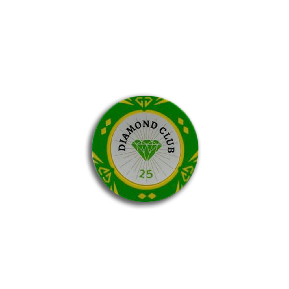 Diamond Club Poker Chip 25 | Poker Merchant