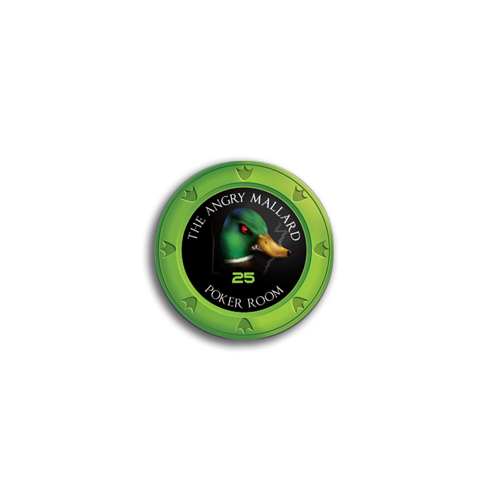 Angry Mallard Tournament Poker Chip 25 | Poker Merchant