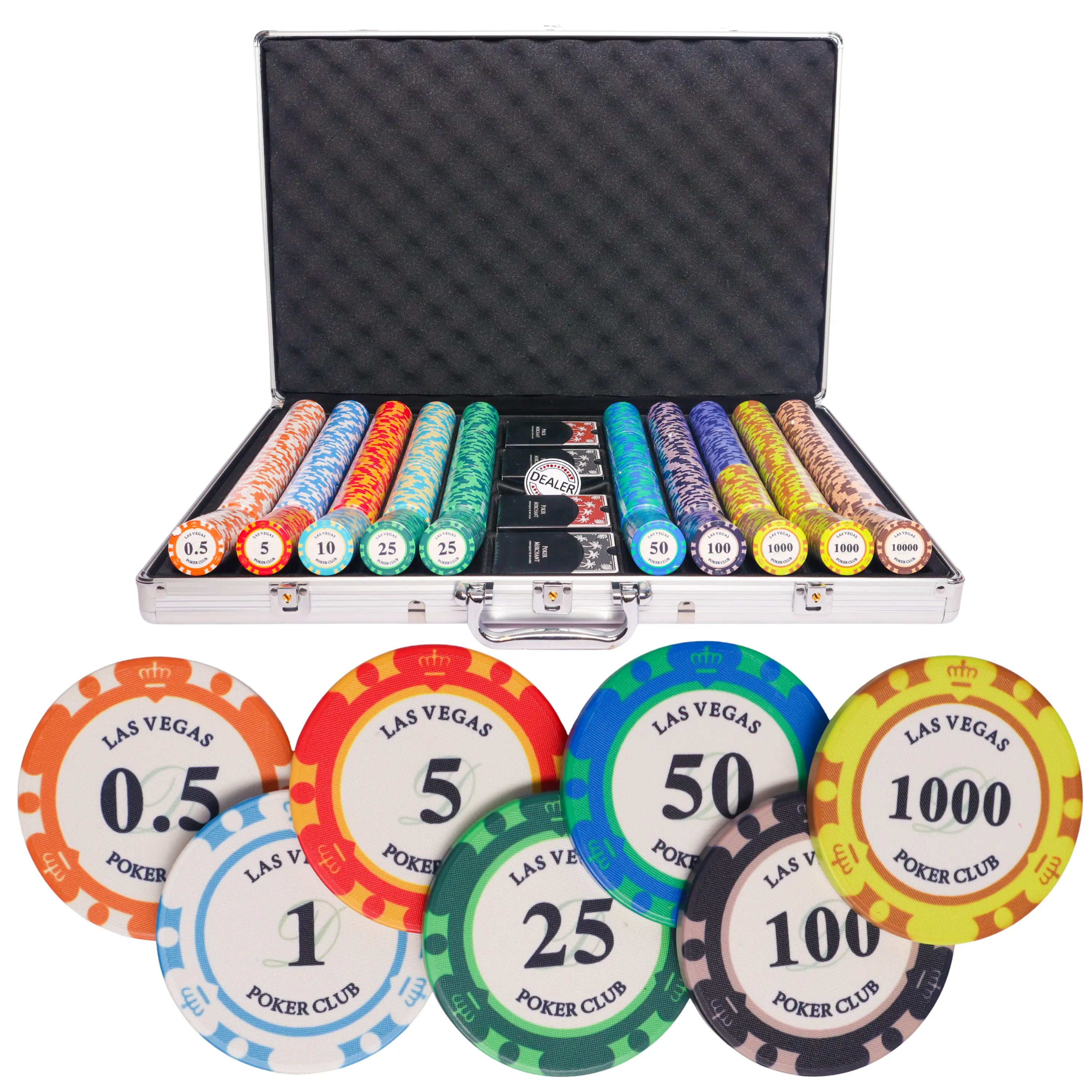 Poker Set Las Vegas Ceramic 1000 | Poker Merchant