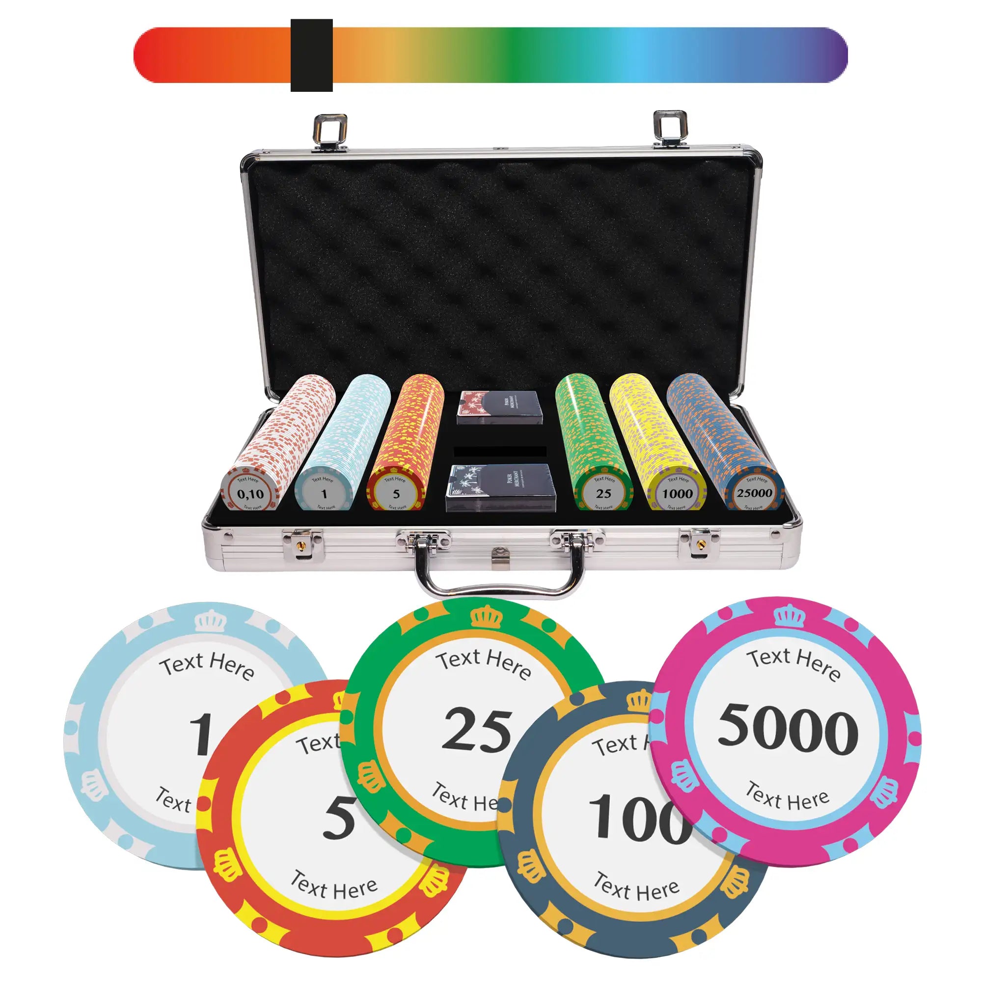 Custom Poker Set 300 Chips – Design Your Own Ceramic Chips