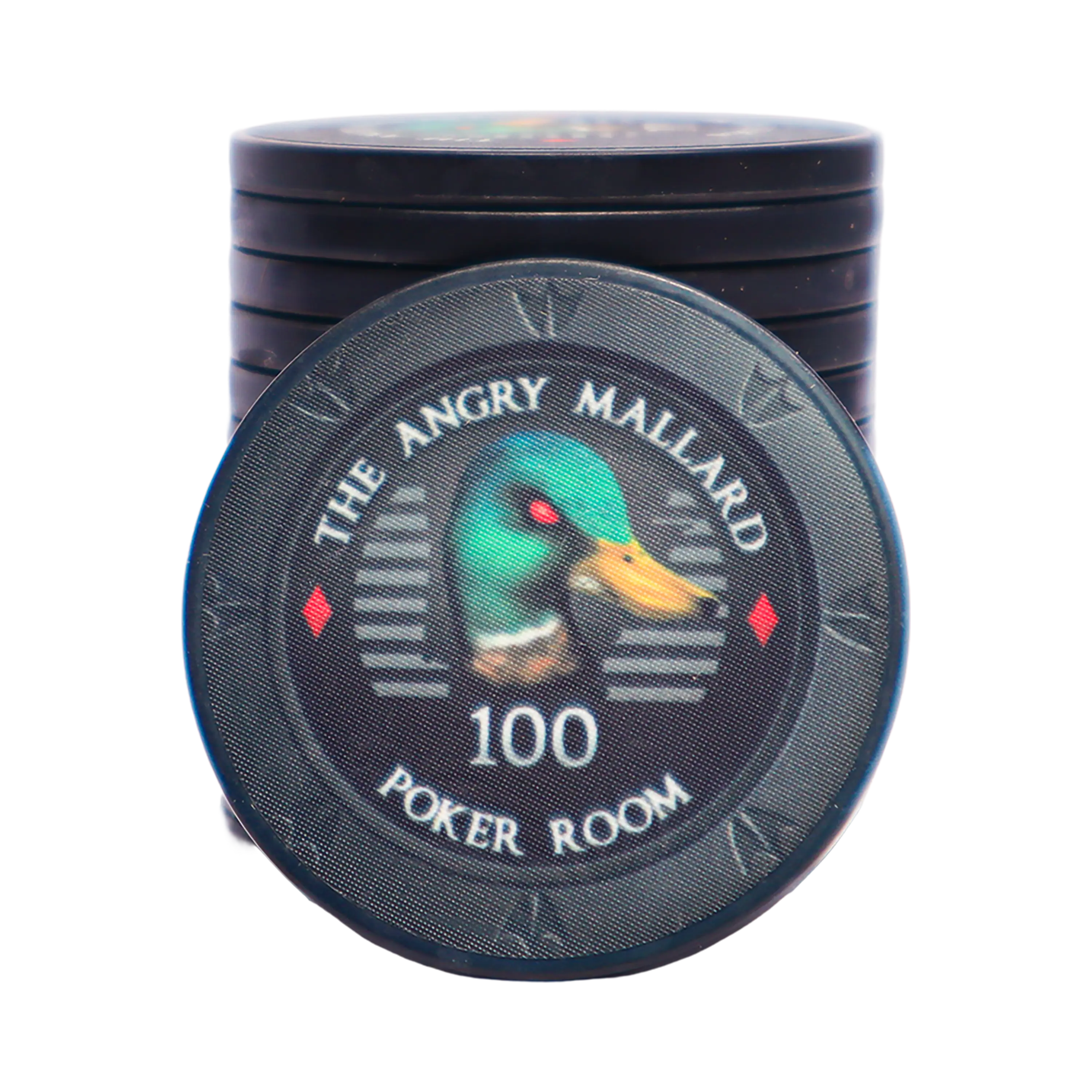 Angry Mallard Tournament Poker Chip 100 | Poker Merchant