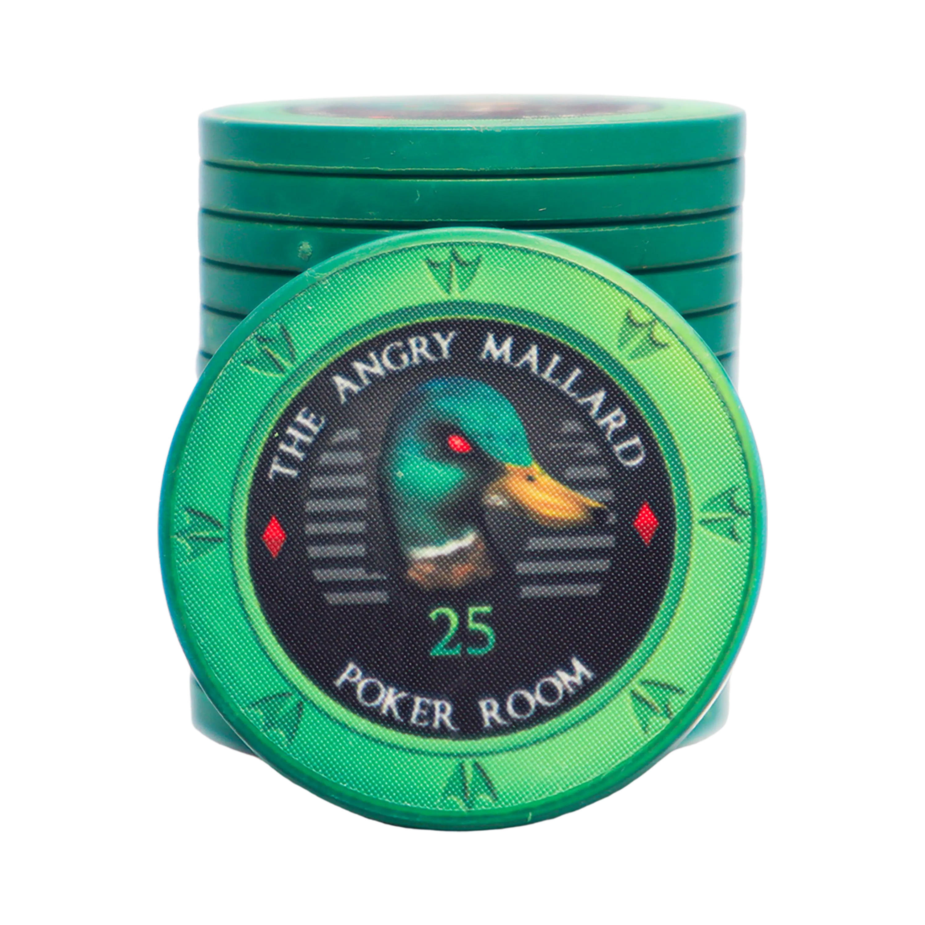 Angry Mallard Tournament Poker Chip 25 | Poker Merchant