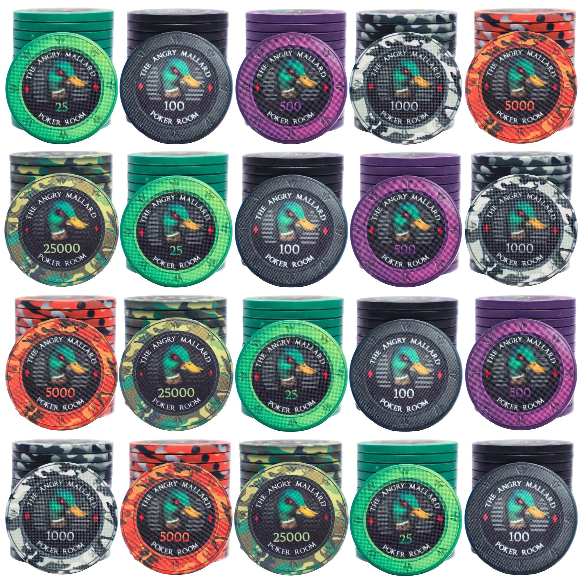 Poker Chips Angry Mallard Tournament 750 | Poker Merchant