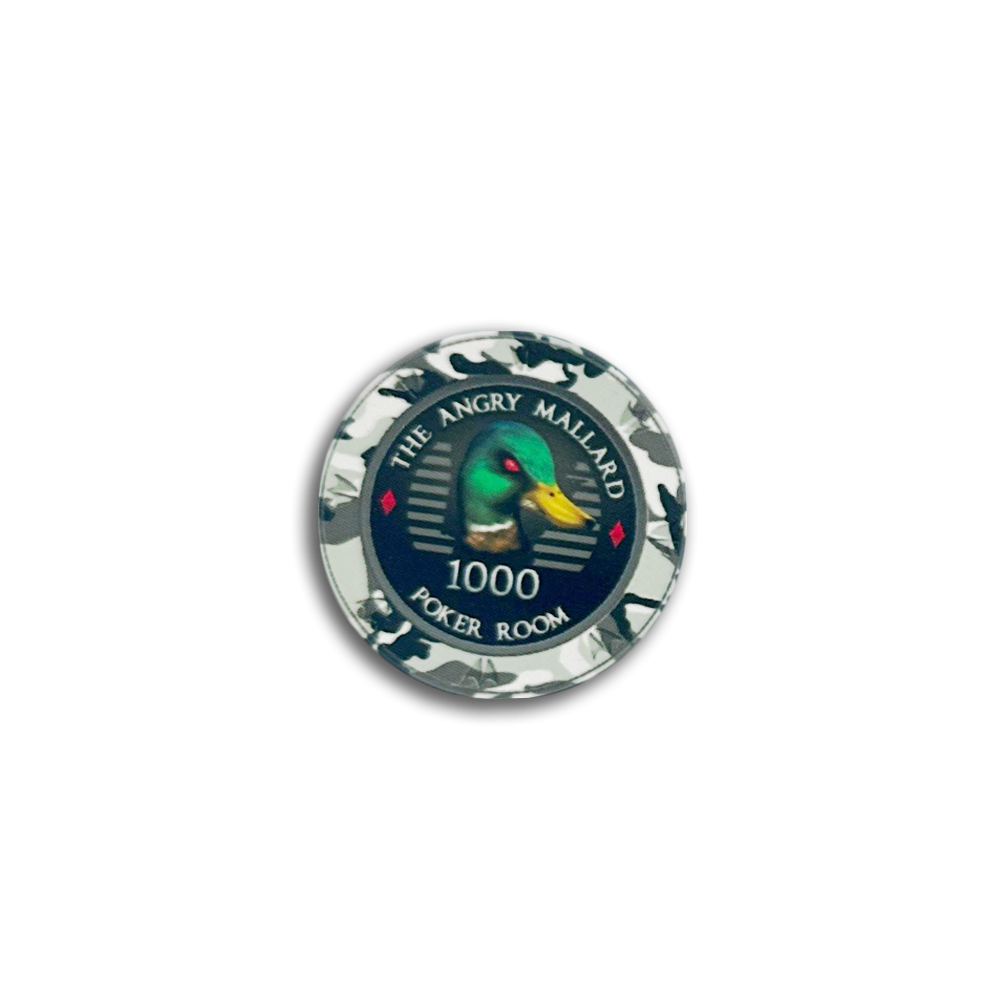 Angry Mallard Tournament Poker Chip 1000 | Poker Merchant