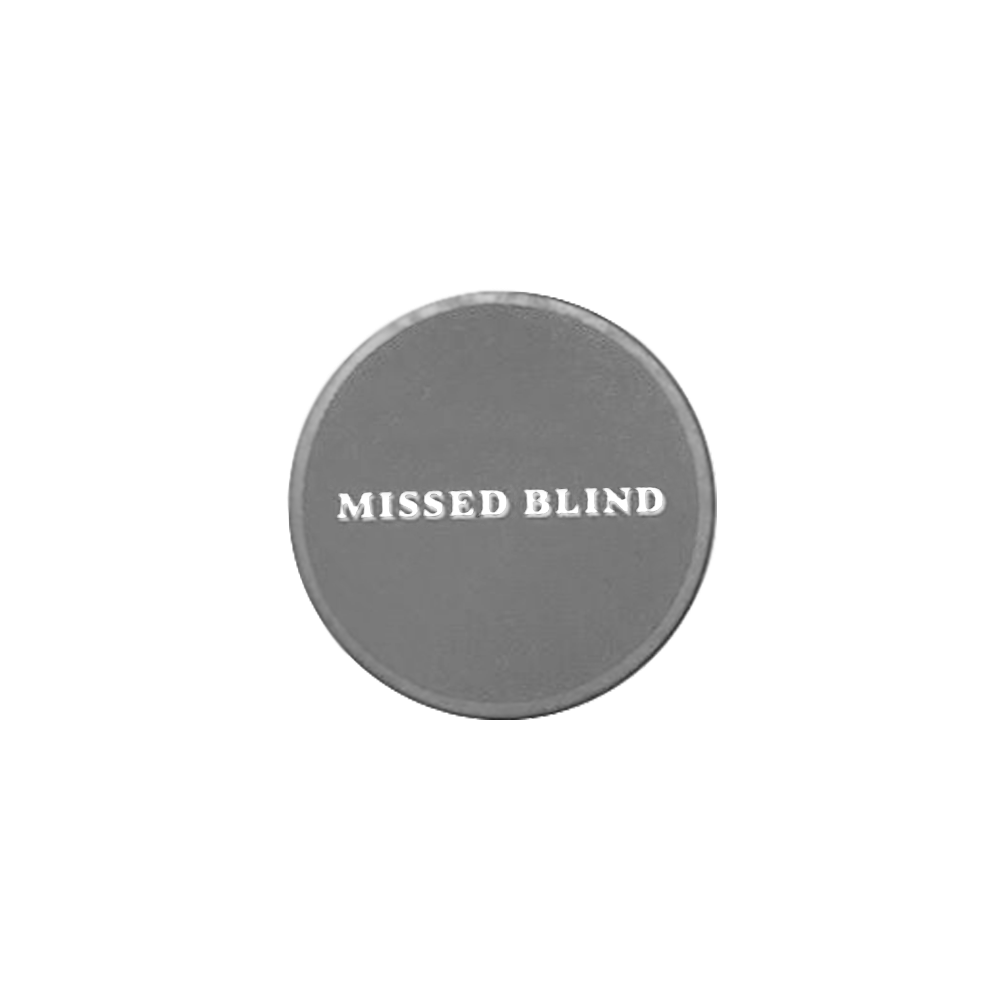 Ceramic Missed Blind Button Grey 39mm | Poker Merchant