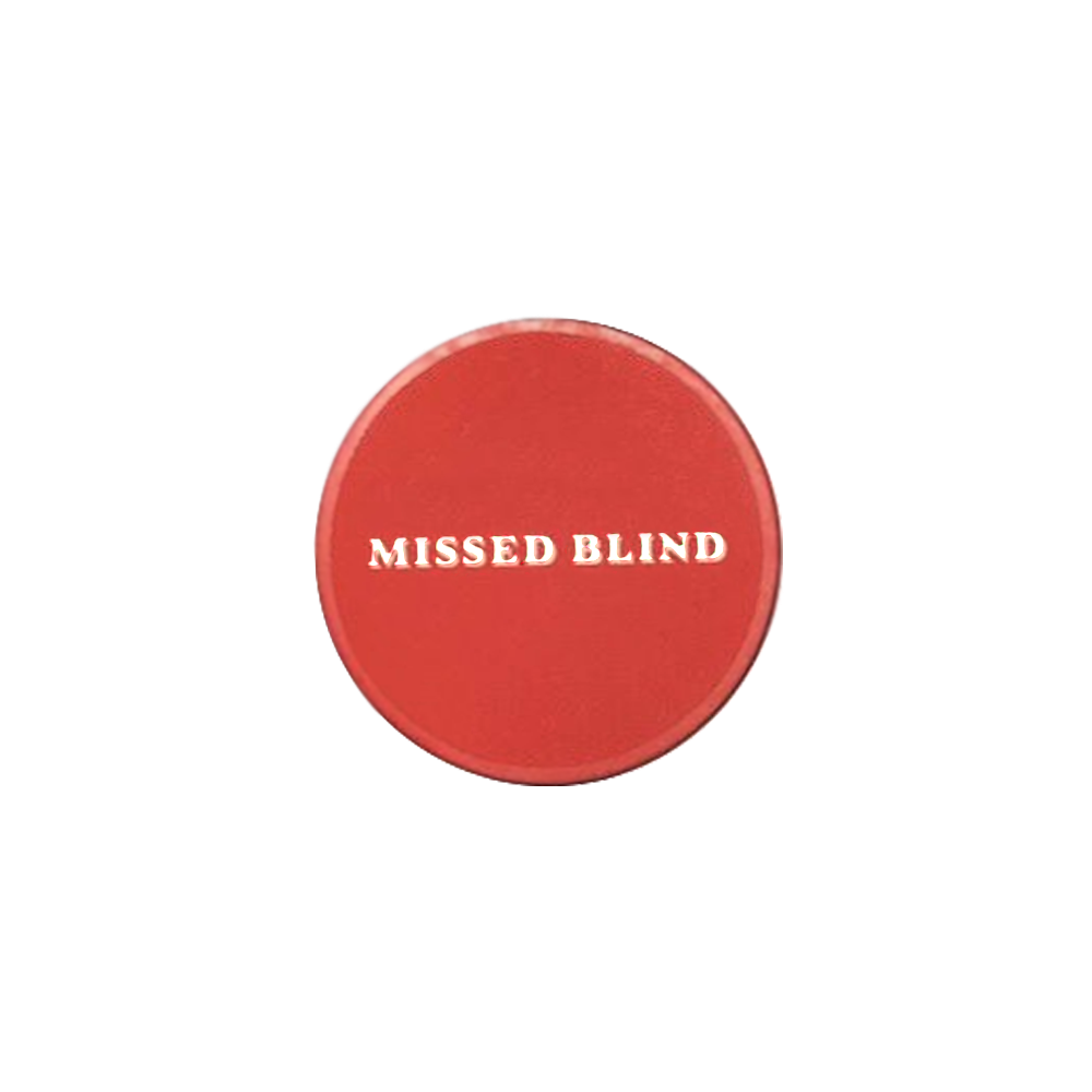Ceramic Missed Blind Button Red 39mm | Poker Merchant