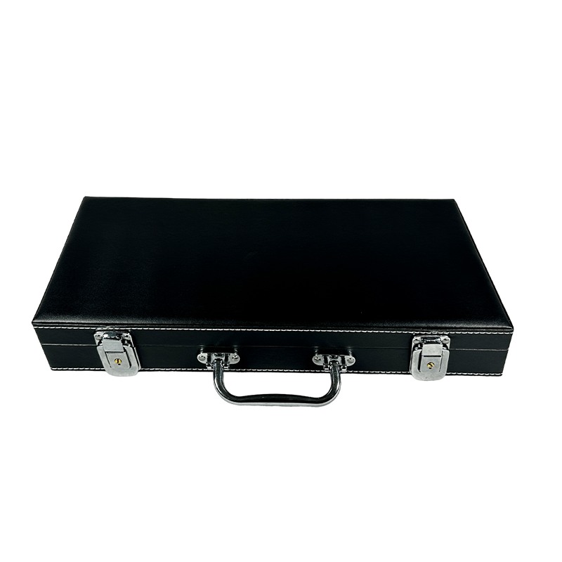 Poker Case Black Leather 300 | Poker Merchant