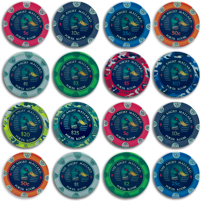 Angry Mallard Cash Game Chips – 10g, US Favorite