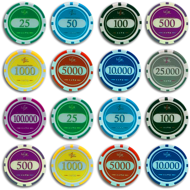 1000 Poker Chips – Full Set for Tournaments