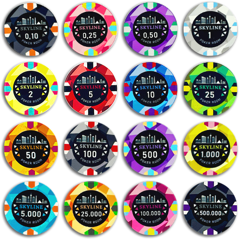1000 Chips Cashgame Ceramic – Full print, direct klaar