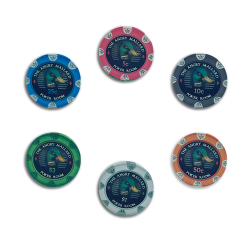 Angry Mallard Cash Game Chips | Largest Poker Store | Poker Merchant