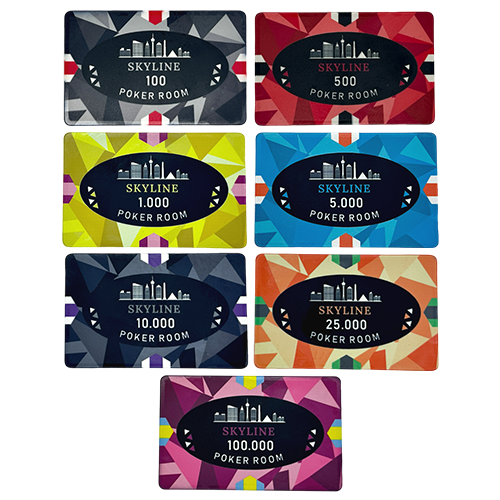 Plaquetas de poker Skyline | Poker Merchant