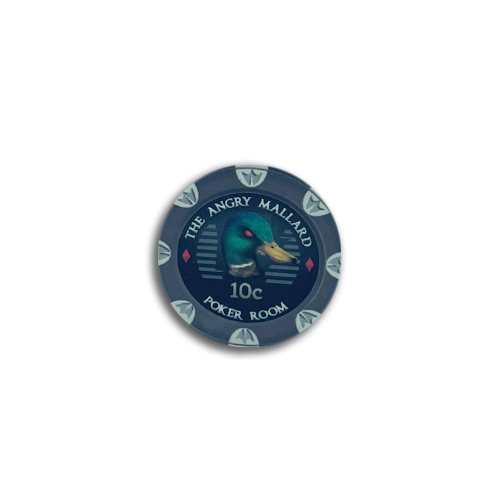 Angry Mallard Cash Game Poker Chip 10 cents