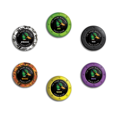 Poker Chips Angry Mallard Tournament 1000 | Poker Merchant