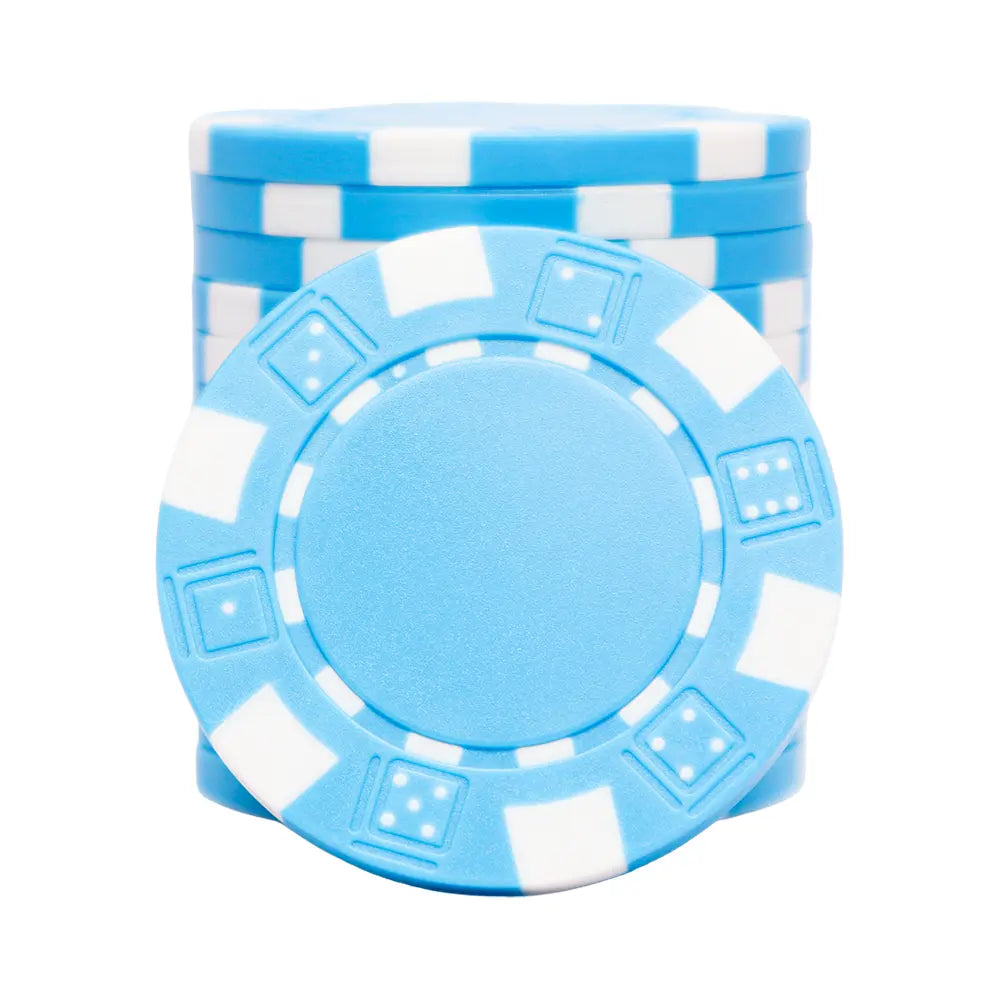 The Dice Poker Chip Baby Blue | Poker Merchant